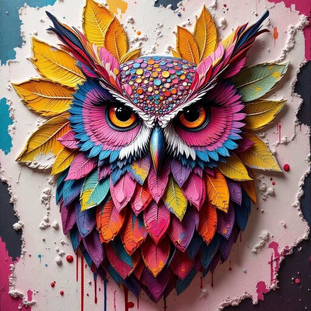 Owl Relief Art - Owl Relief Art