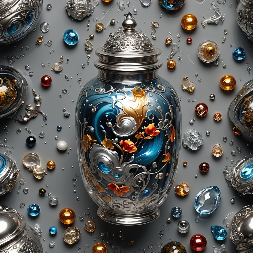 Decorated Flask - AI Generated Artwork - NightCafe Creator
