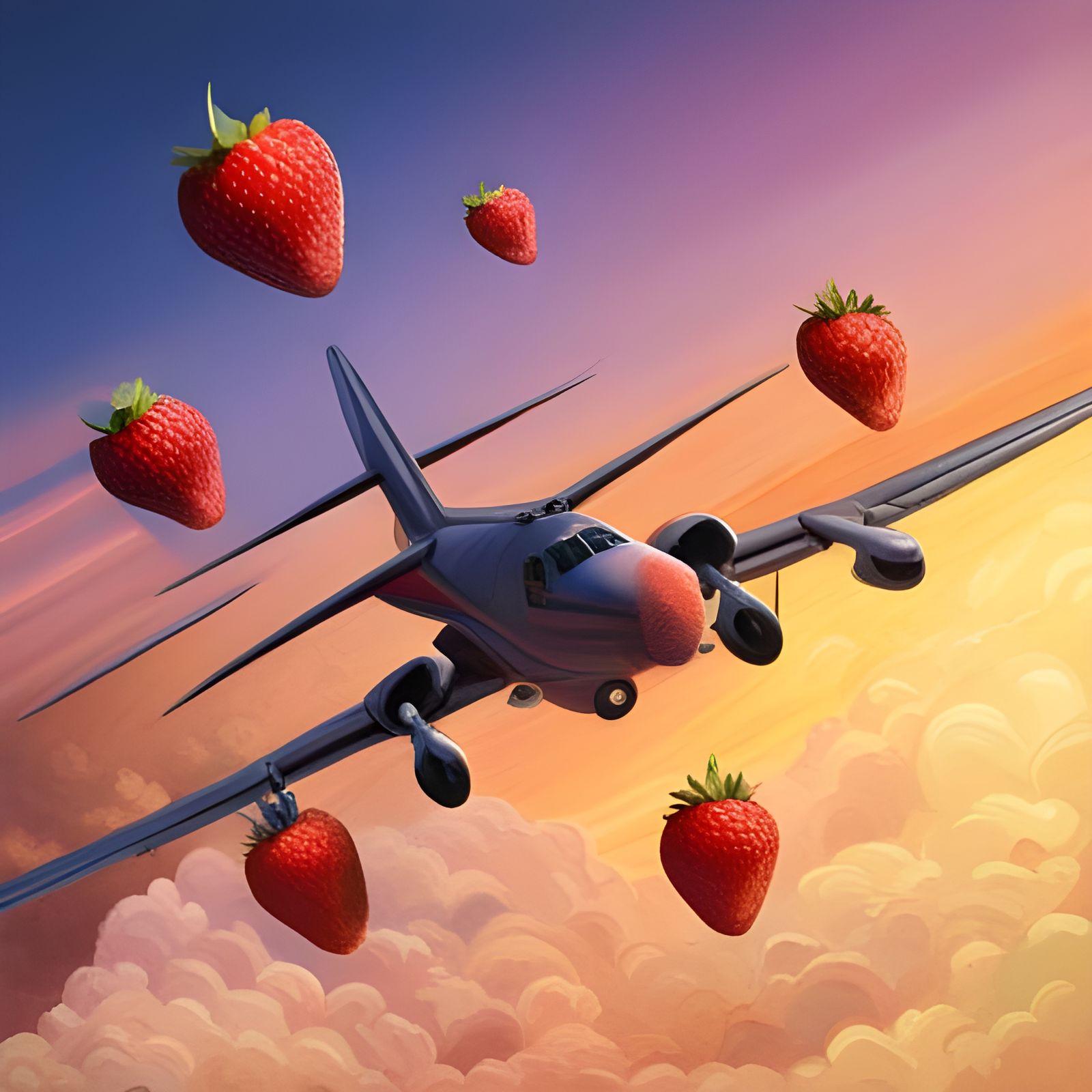 Strawberry bomber - AI Generated Artwork - NightCafe Creator