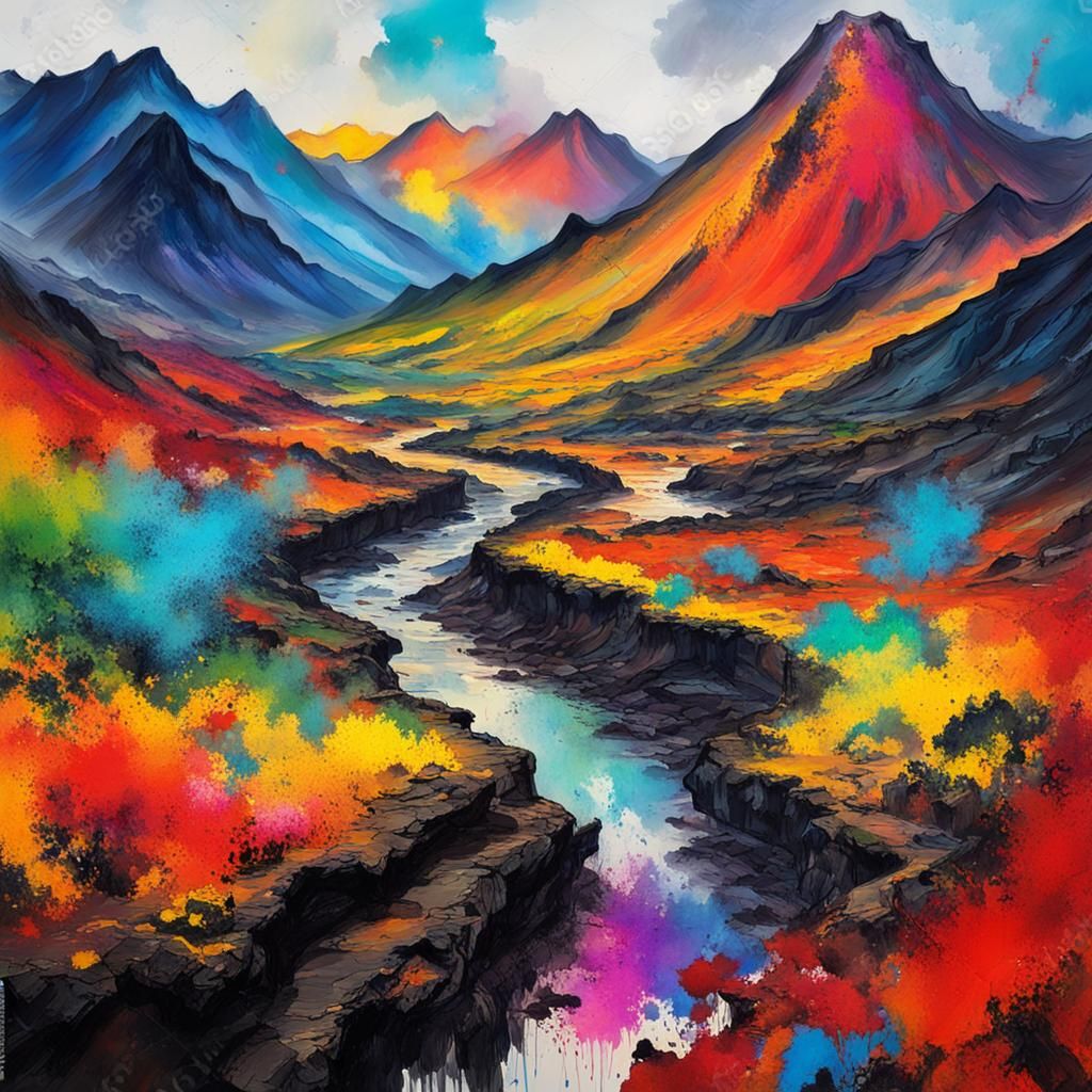 Colorful World - AI Generated Artwork - NightCafe Creator