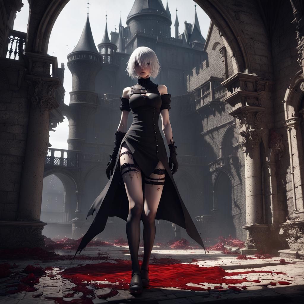 2B from Nier Automata - AI Generated Artwork - NightCafe Creator