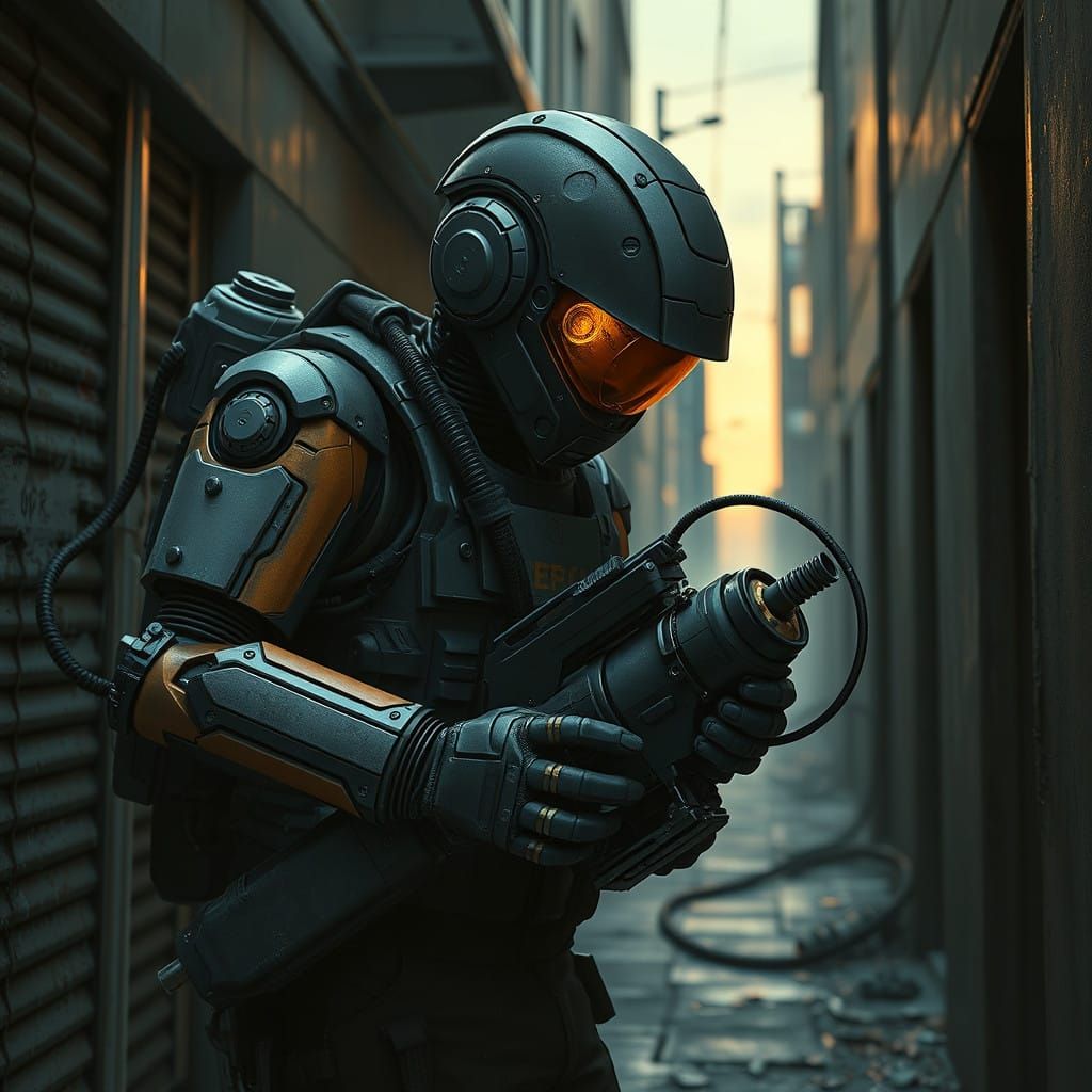 Tactical Robot Dismantles High-Tech EMP Bomb in Gr... - AI Art