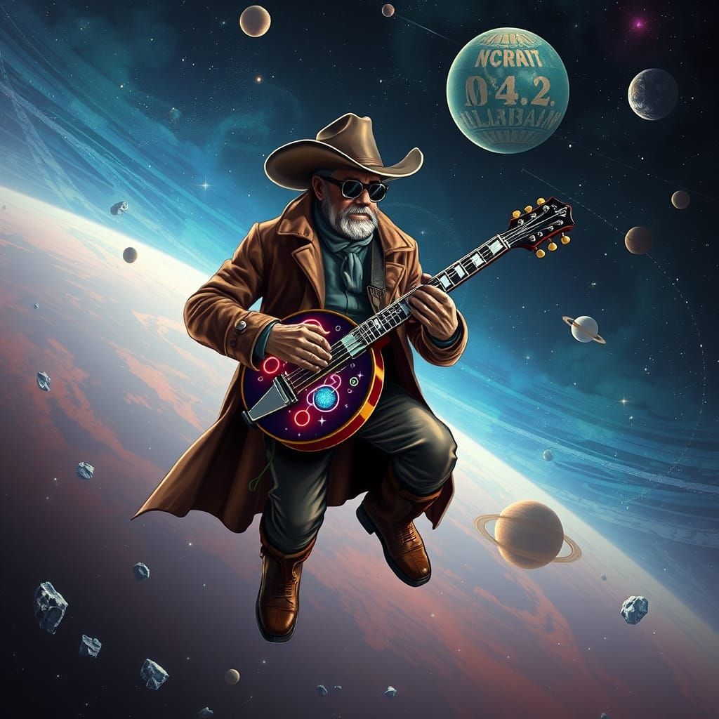 Album cover "Space Banjo" - Space Hillbilly Cosmic Banjo Pla...