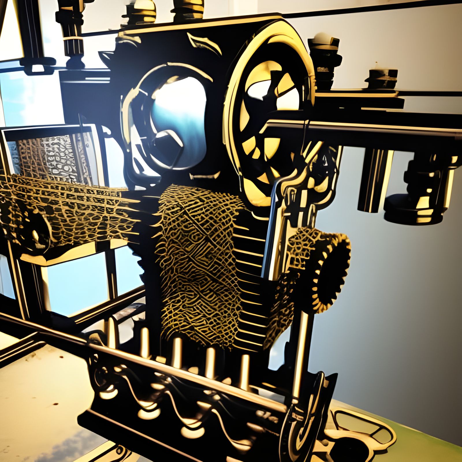 Steampunk Yarn Engine - AI Generated Artwork - NightCafe Creator