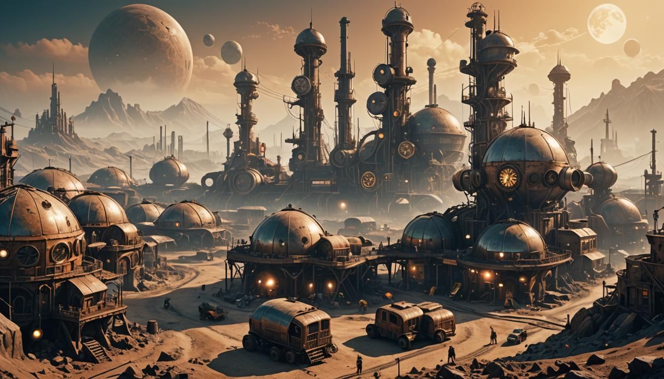 Colonial Town - AI Generated Artwork - NightCafe Creator