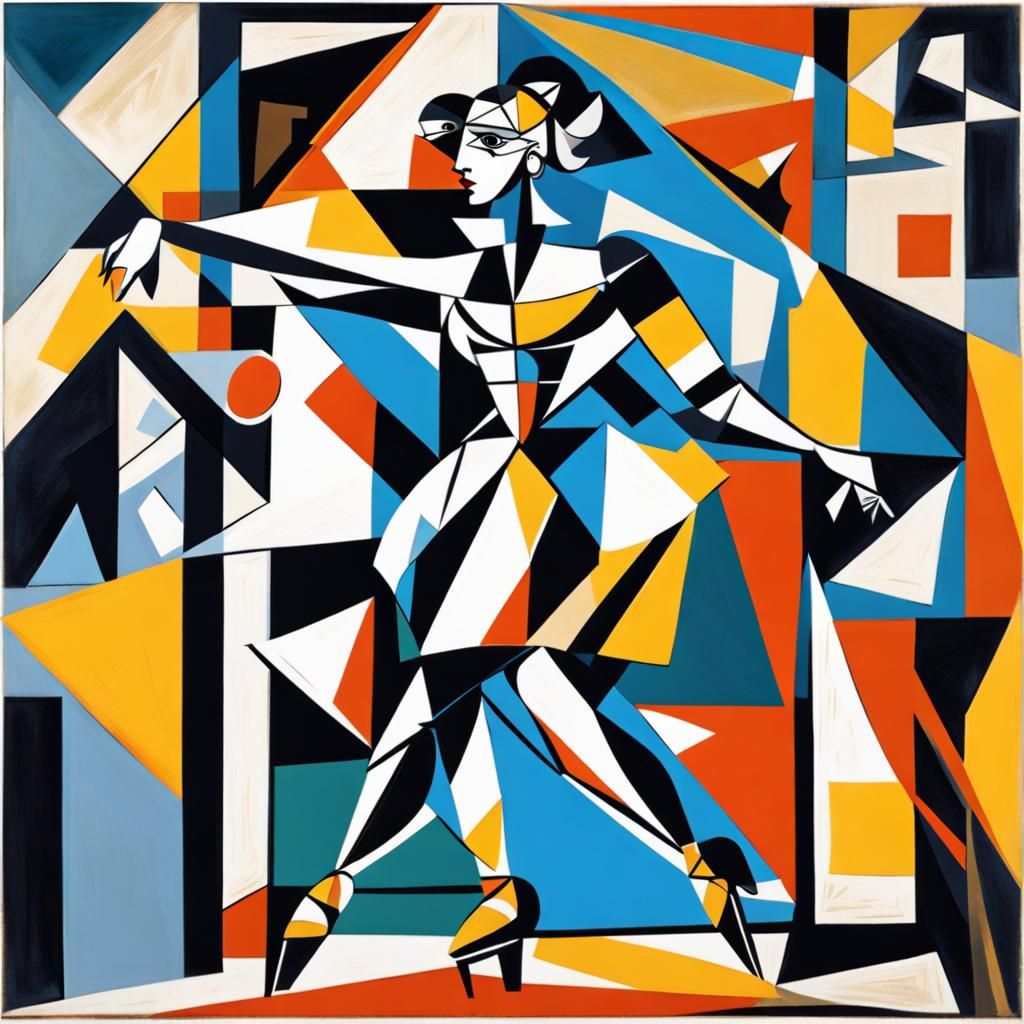 Ice skating | Analytical cubism (Mysterious XL v4) - AI Generated ...