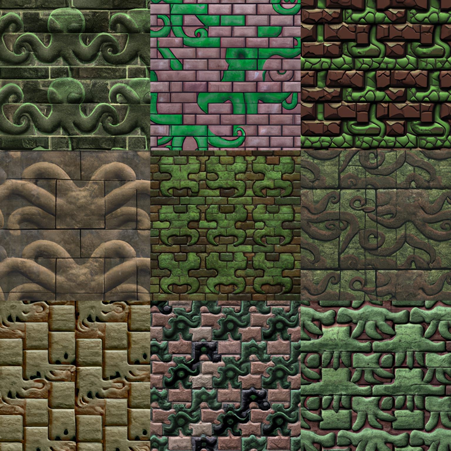 Seamless Texture of Cthulhu Masonry - AI Generated Artwork - NightCafe ...