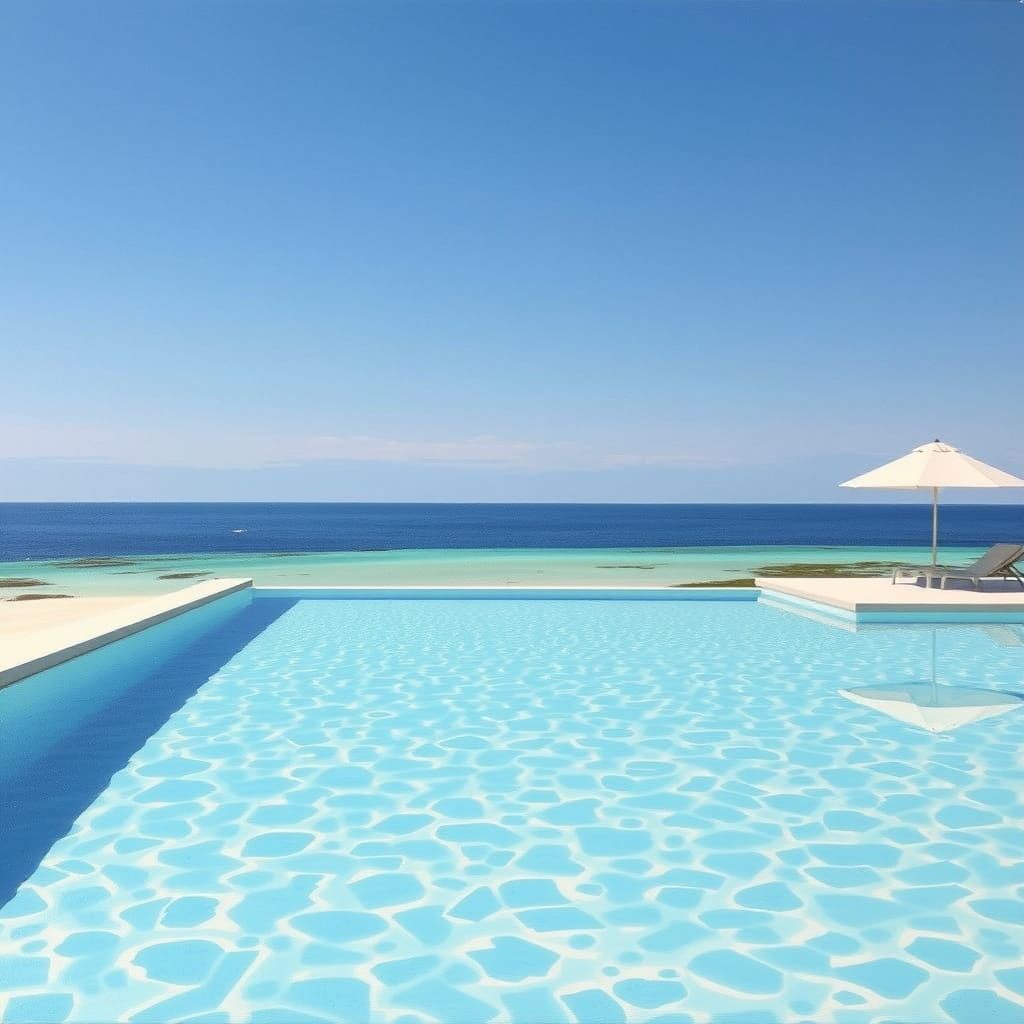 Serene Island Oasis in Vibrant Oil Paint - AI Art