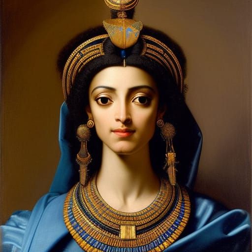 Intense and atmospheric portrait of stunningly beautiful gaunt Egyptian ...
