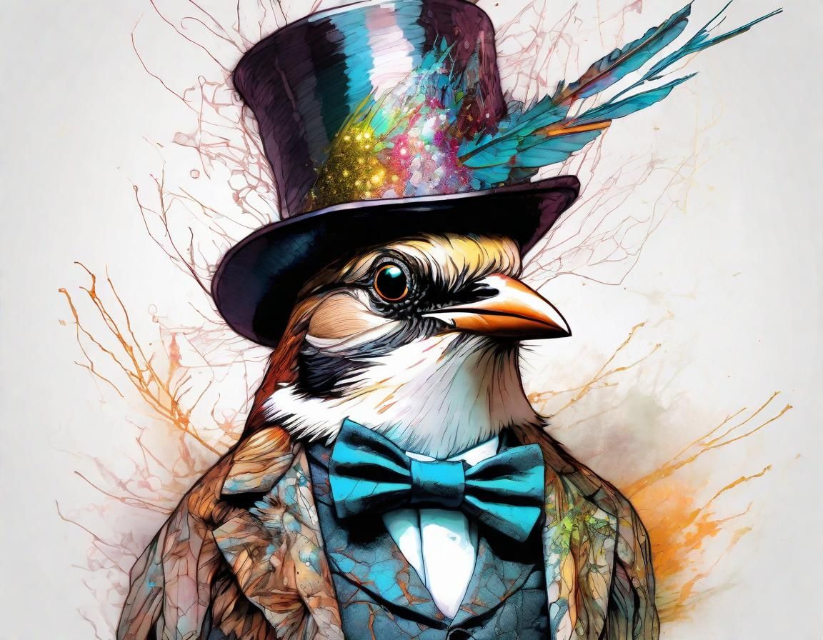A Fine and Dandy Bird Gentleman - AI Generated Artwork - NightCafe Creator