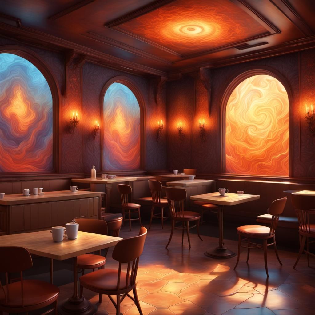 Coffee shop - AI Generated Artwork - NightCafe Creator