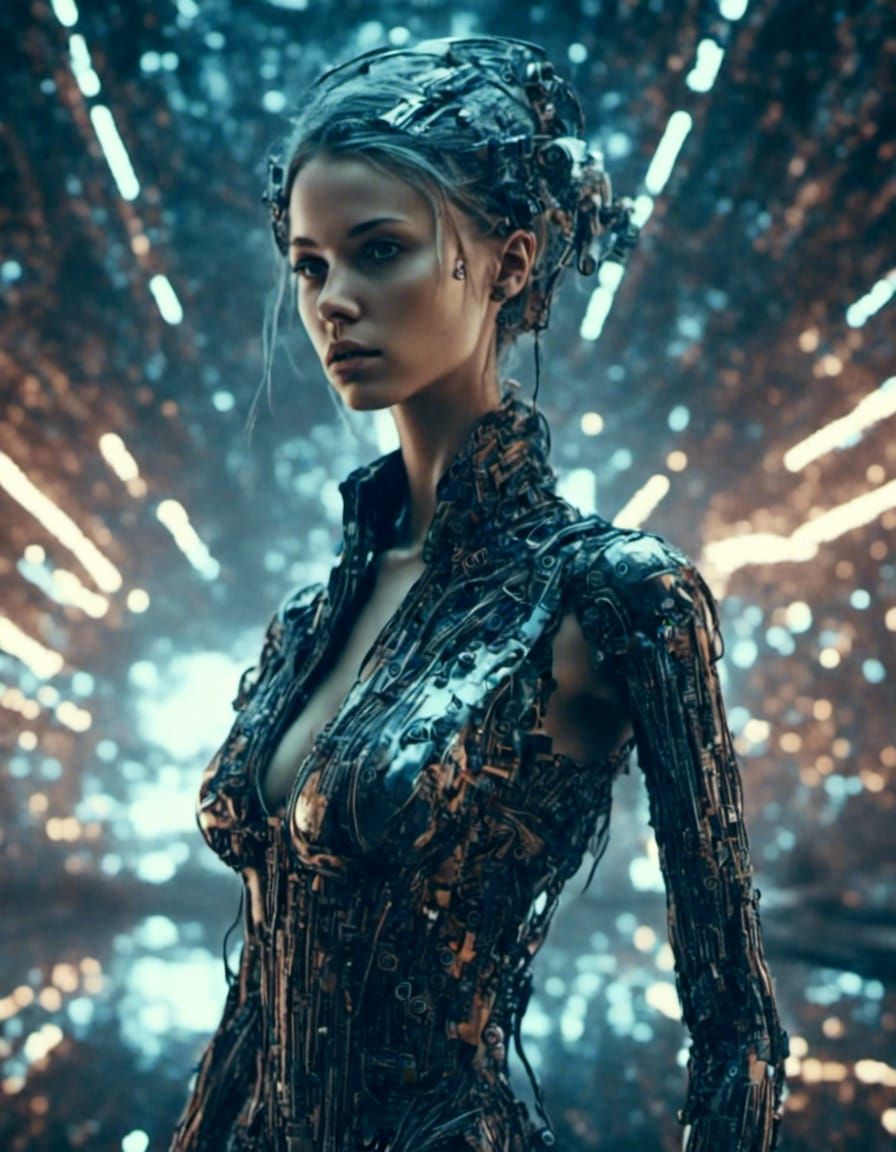 A female Cyborg - AI Generated Artwork - NightCafe Creator