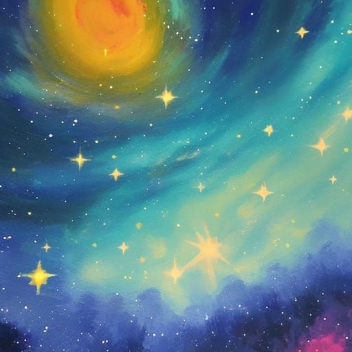 Starry sky 3 - AI Generated Artwork - NightCafe Creator