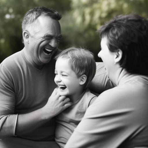 A father laughing with his family - AI Generated Artwork - NightCafe ...
