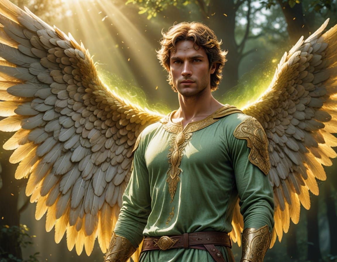 Majestic Angel of Light in Cinematic Splendor - AI Art