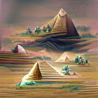 pyramid landscape - AI Generated Artwork - NightCafe Creator