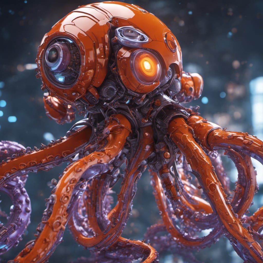 cephalopod Mecha Medusa - AI Generated Artwork - NightCafe Creator