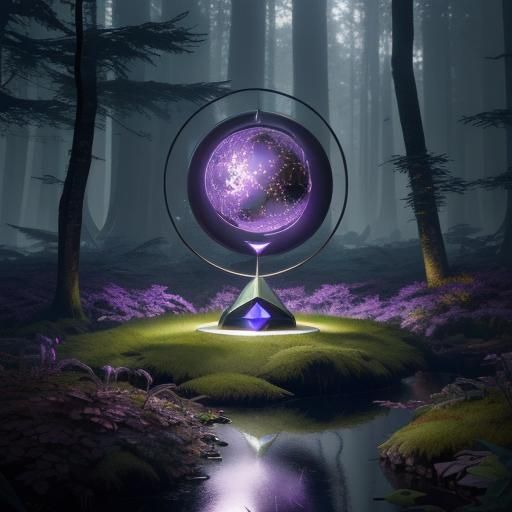 Metal, Sphere, Floating, Complex, Structure, Futuristic, 3D, Chrystal ...