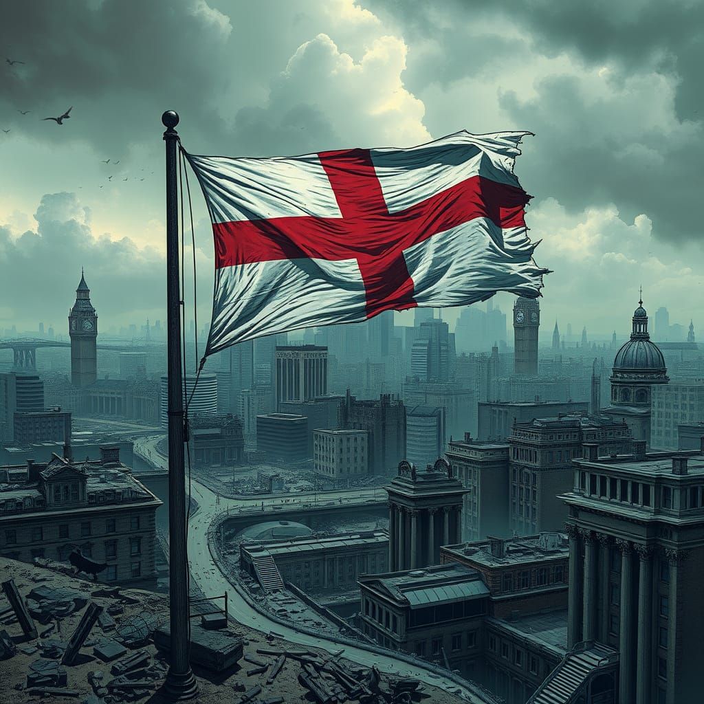 28 Days later, eangland flag - Post-Apocalyptic England Flag...