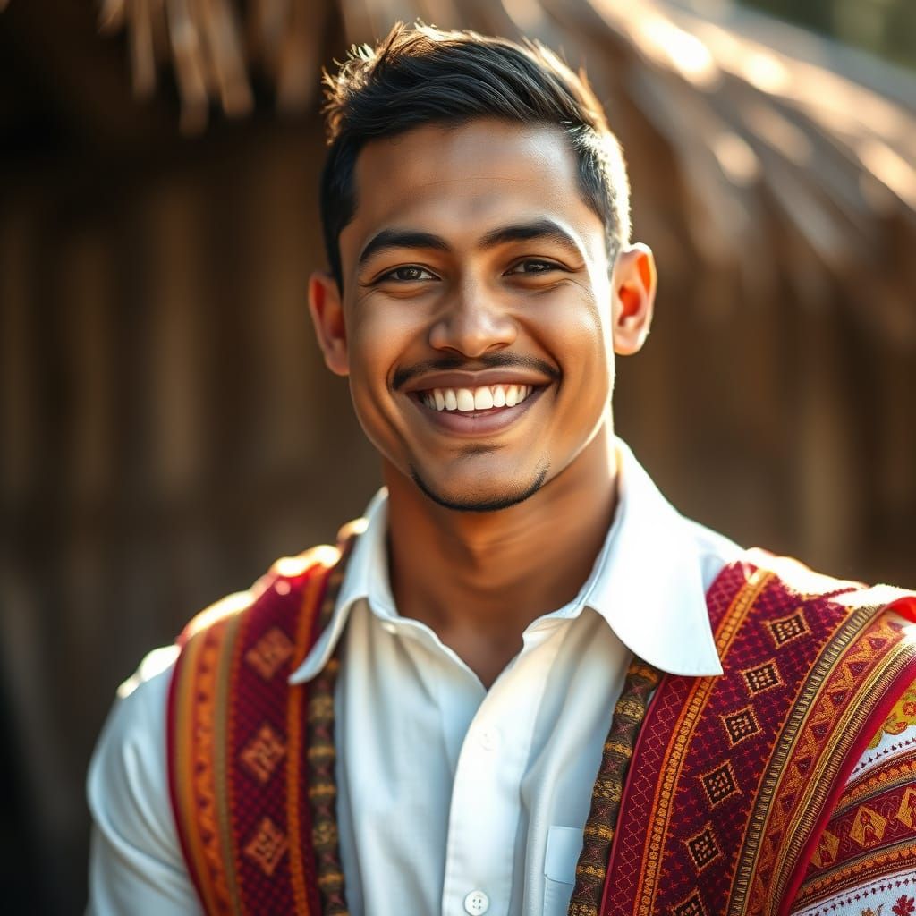 The guy with a smile! - Confident Tongan Man in Traditional ...