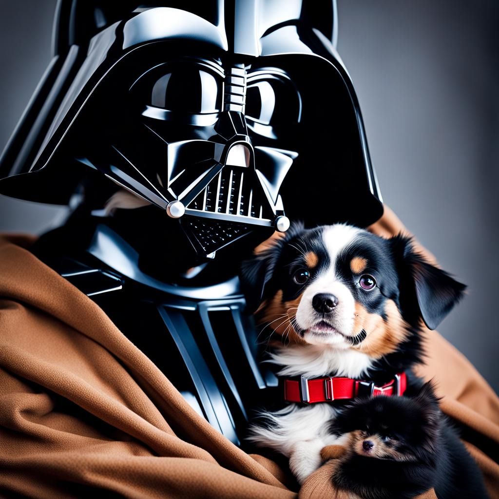 Even dark lords need cuddles. - AI Generated Artwork - NightCafe Creator