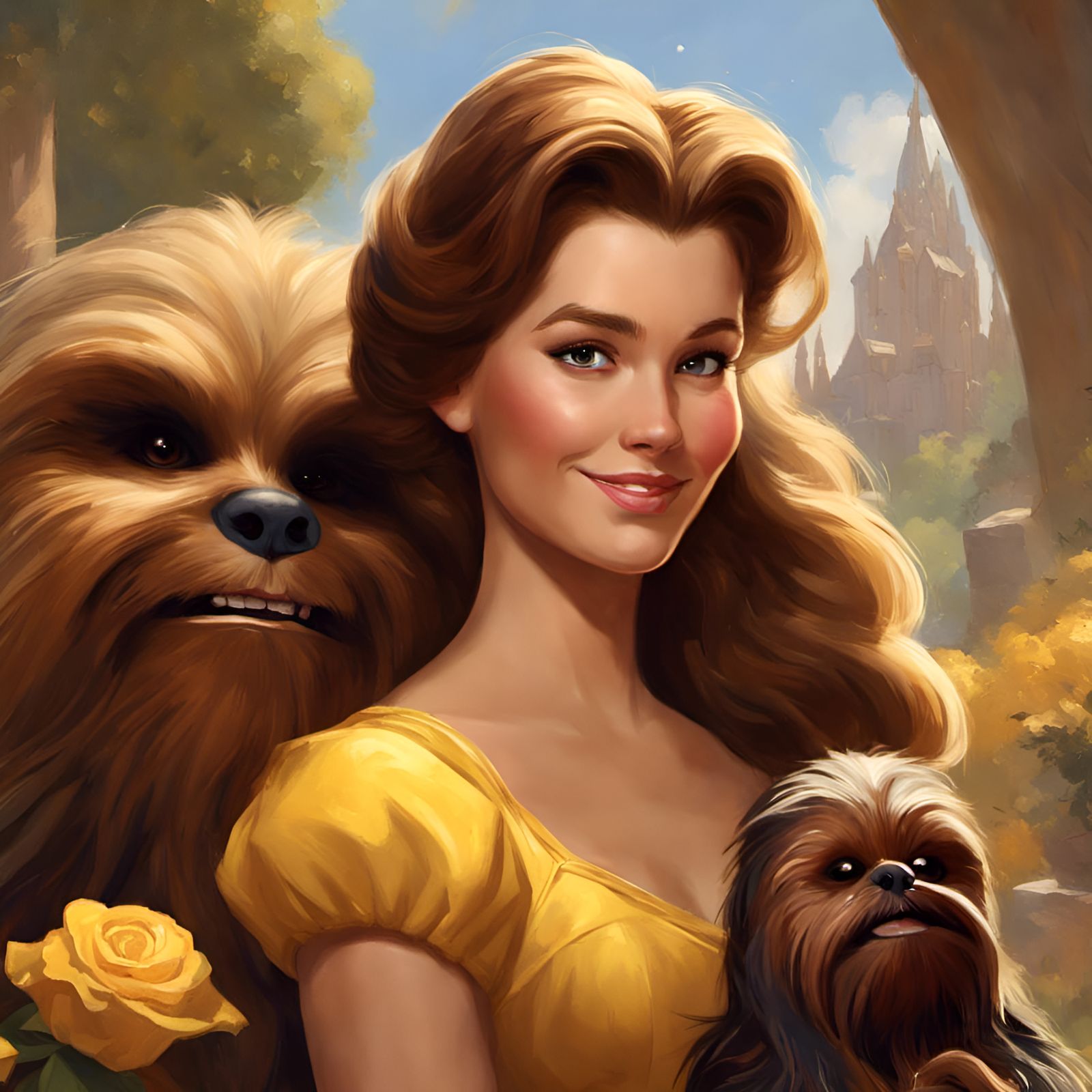 Artist Series: Beauty and the Bacca by Arnold Friberg - AI Generated ...