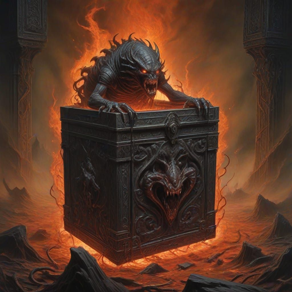 A vivid and haunting, hyperrealistic, hyper-detailed Ink and oil ...