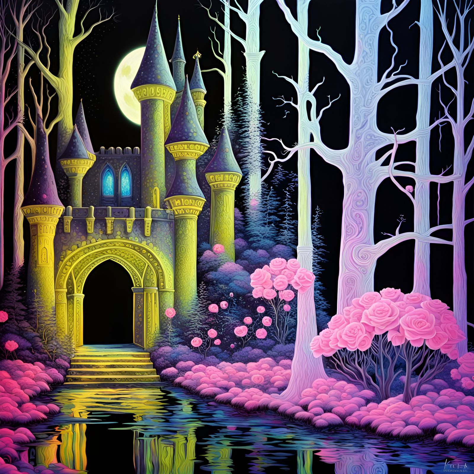 Dark faerie castle, Background fantasy landscape, Contained chaos - AI ...