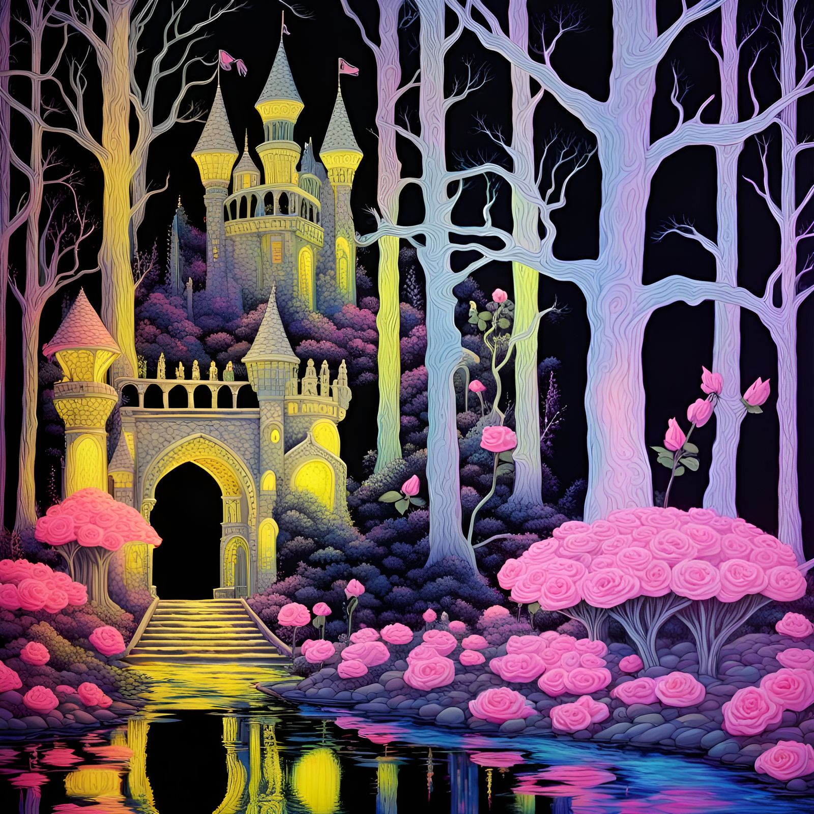 Dark faerie castle, Background fantasy landscape, Contained chaos - AI ...