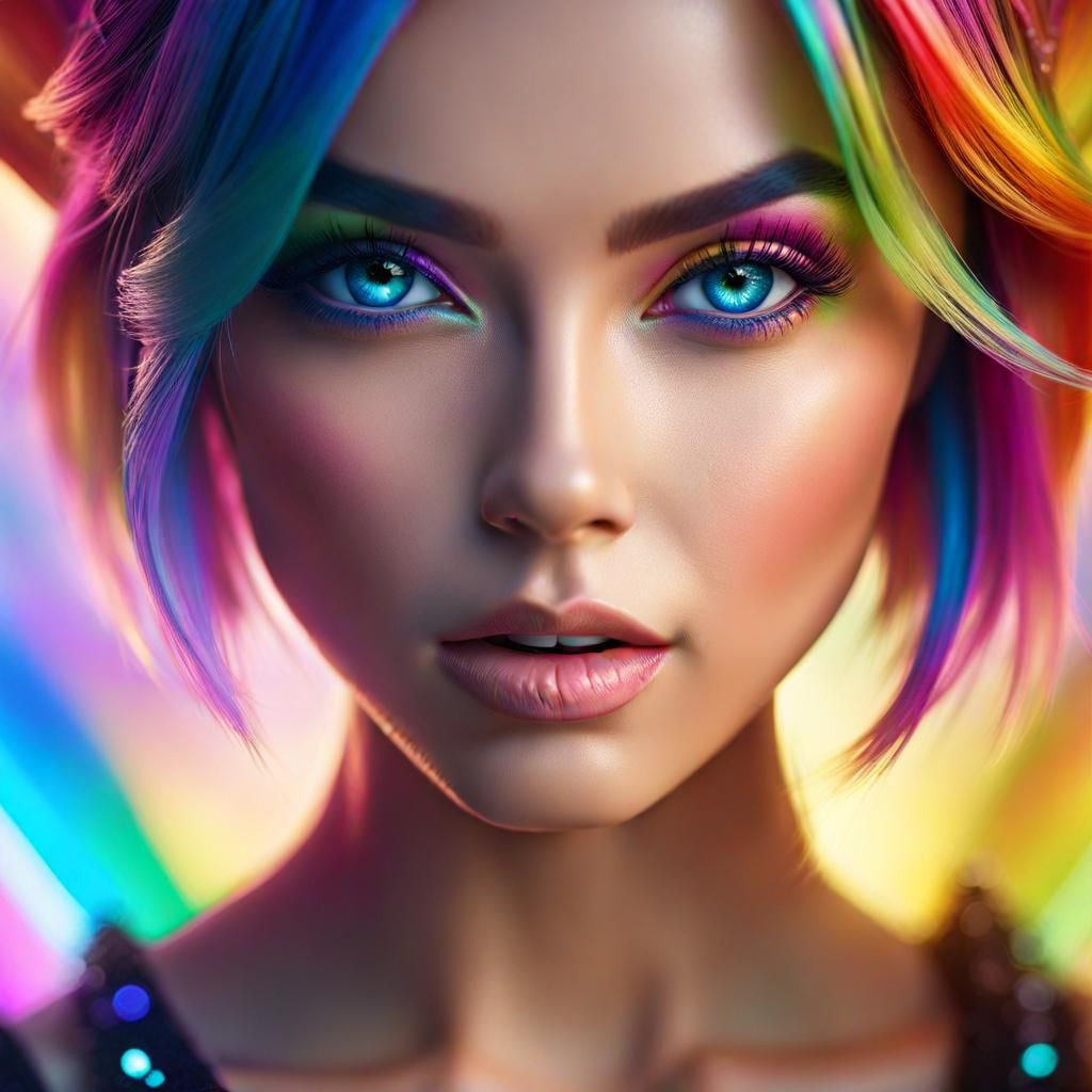 rainbow pixie - AI Generated Artwork - NightCafe Creator