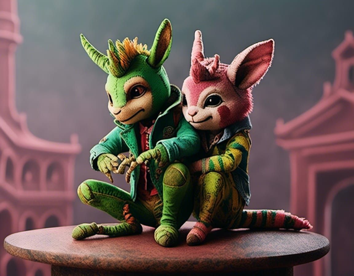 Fuzzy friends - AI Generated Artwork - NightCafe Creator