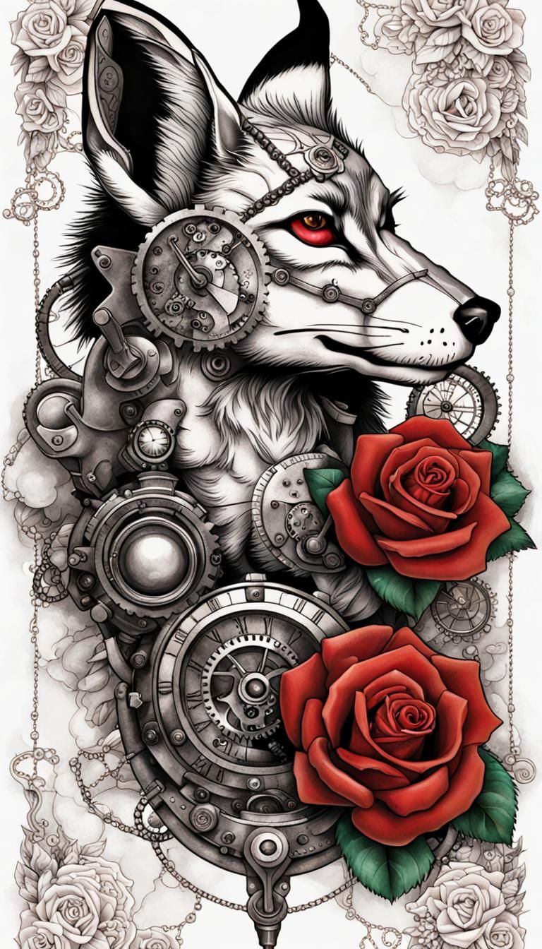 Steampunk-inspired fox - AI Generated Artwork - NightCafe Creator
