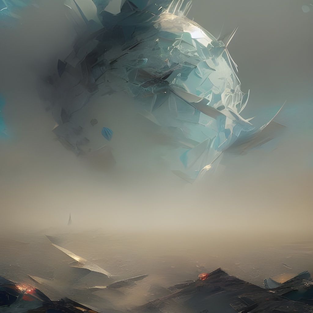 hazy ice orb - AI Generated Artwork - NightCafe Creator