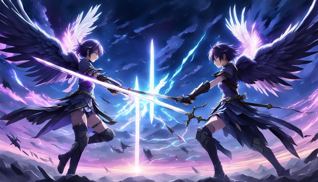 Angels About to Battle Each Other - AI Generated Artwork - NightCafe ...