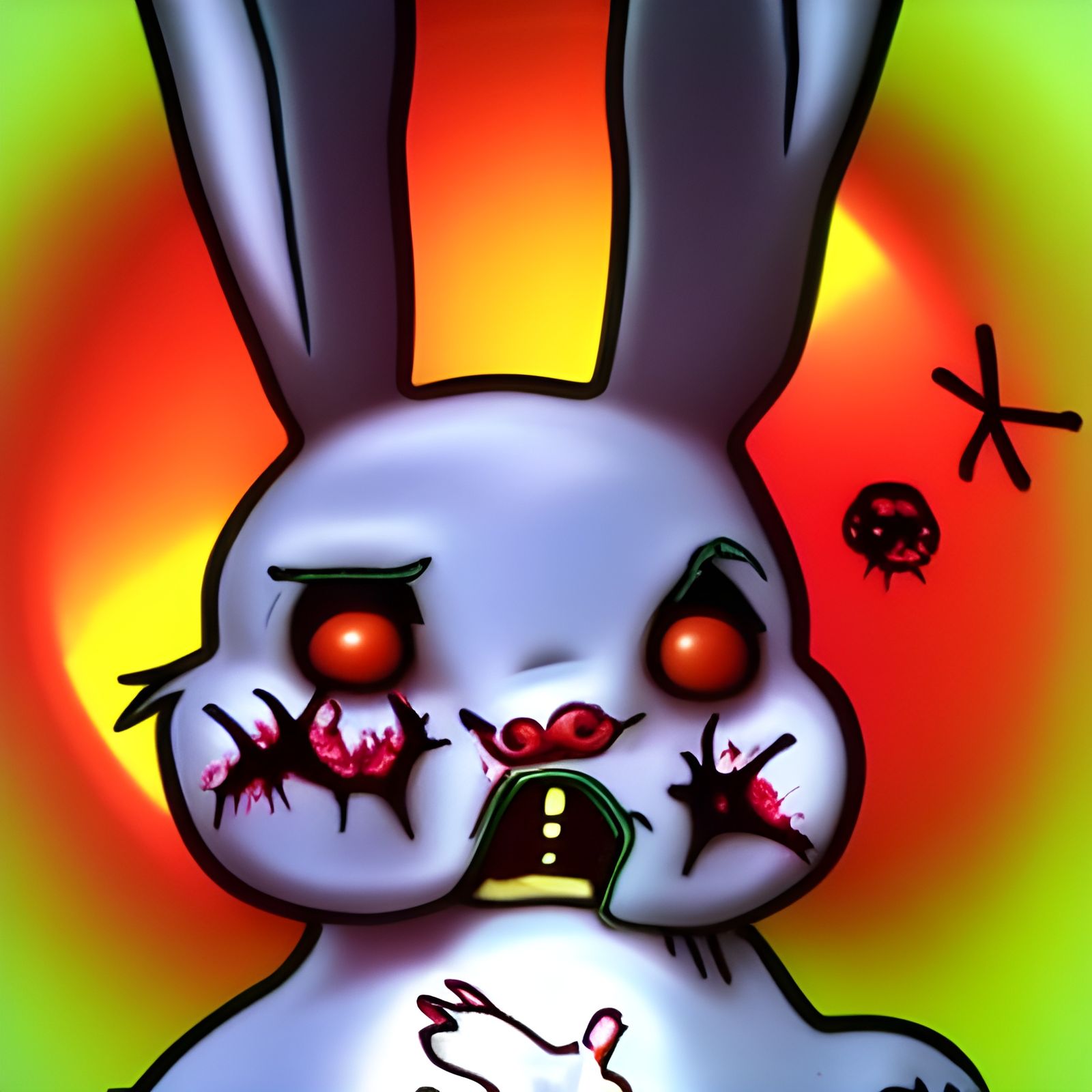 Zombie Rabbit 1 - AI Generated Artwork - NightCafe Creator