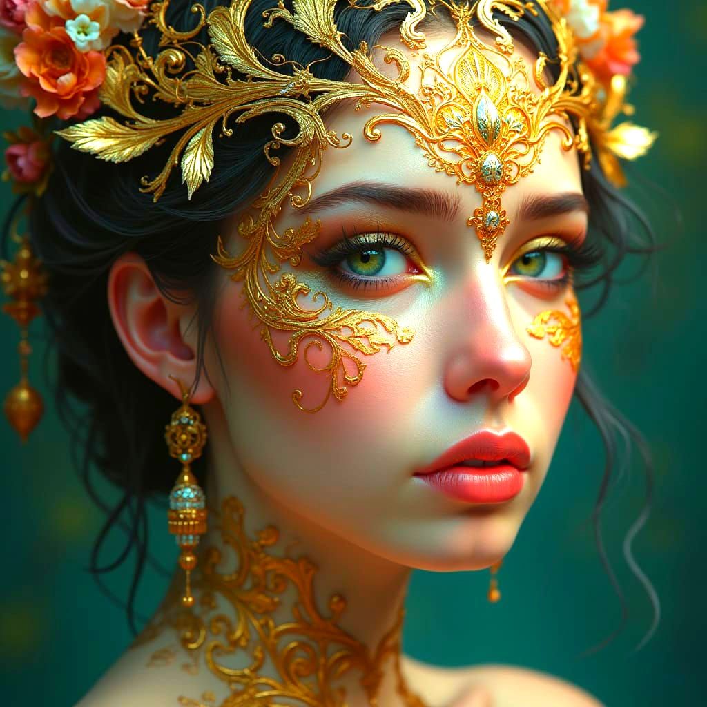 portrait of a beautiful female head and shoulders portrait, 8k ...