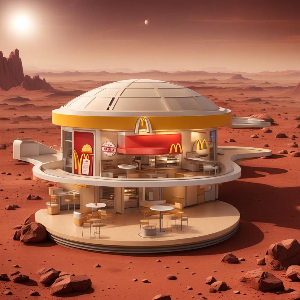 Mcdonalds restaurant on planet Mars - AI Generated Artwork - NightCafe ...
