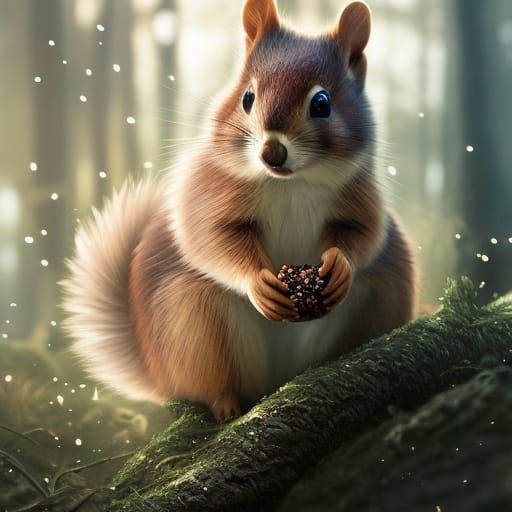 forest fluff with snack - AI Generated Artwork - NightCafe Creator
