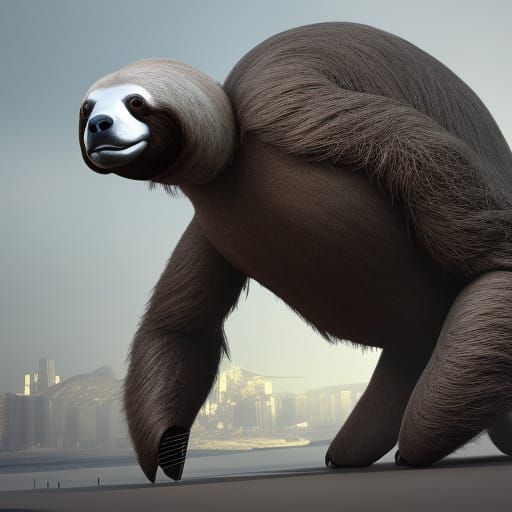 giant sloth - AI Generated Artwork - NightCafe Creator