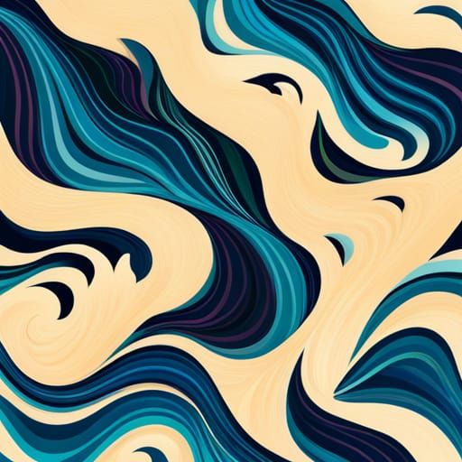 Abstract Waves - AI Generated Artwork - NightCafe Creator