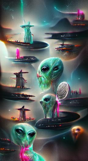 Alien Civilization by Reuben Nakian - AI Generated Artwork - NightCafe ...