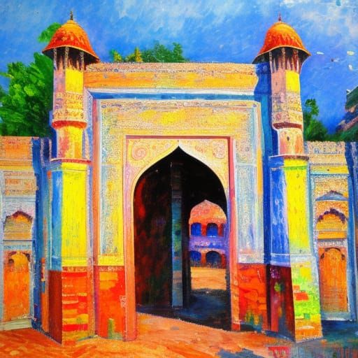 Bhatti Gate, Old Lahore - Bhatti Gate Lahore: Expressionist...