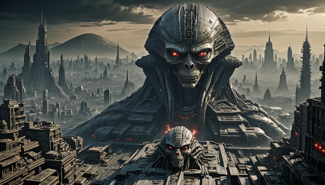 Alien Mega City - AI Generated Artwork - NightCafe Creator