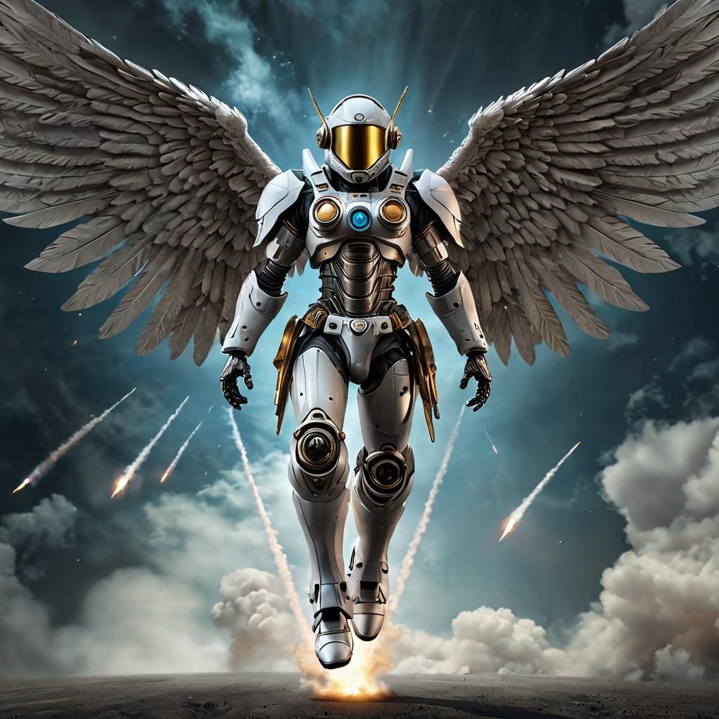 Mecha angel - AI Generated Artwork - NightCafe Creator