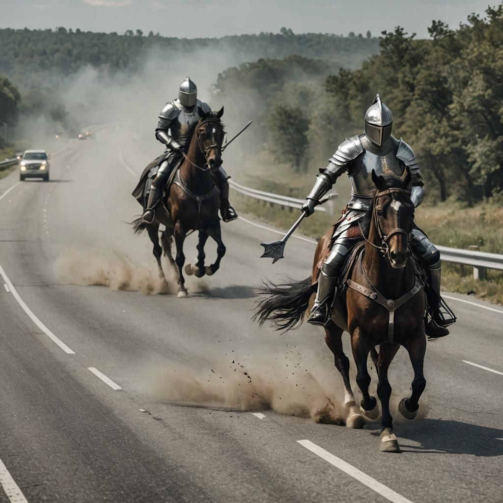 Highway Knights - AI Generated Artwork - NightCafe Creator