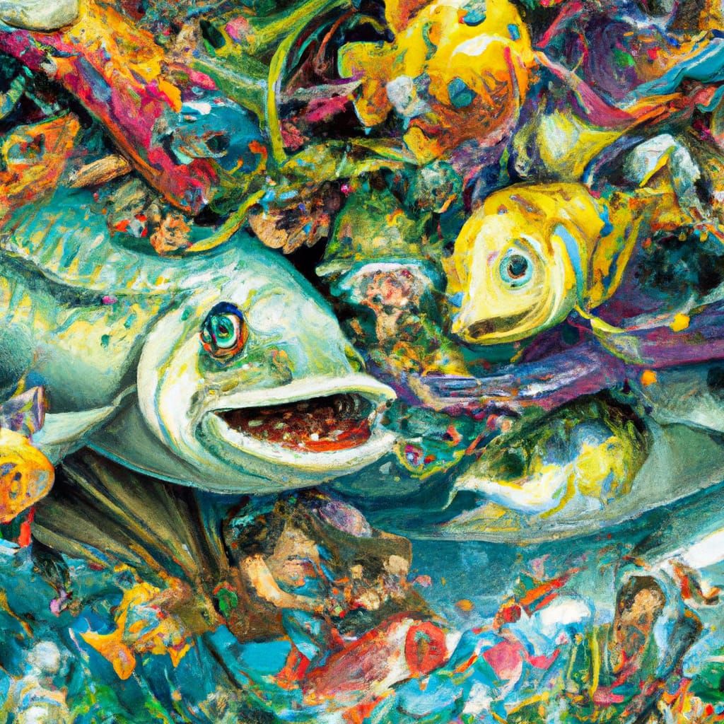 Full color spectrum, Happy Fish, Magical, Hyperdetailed Epic ...