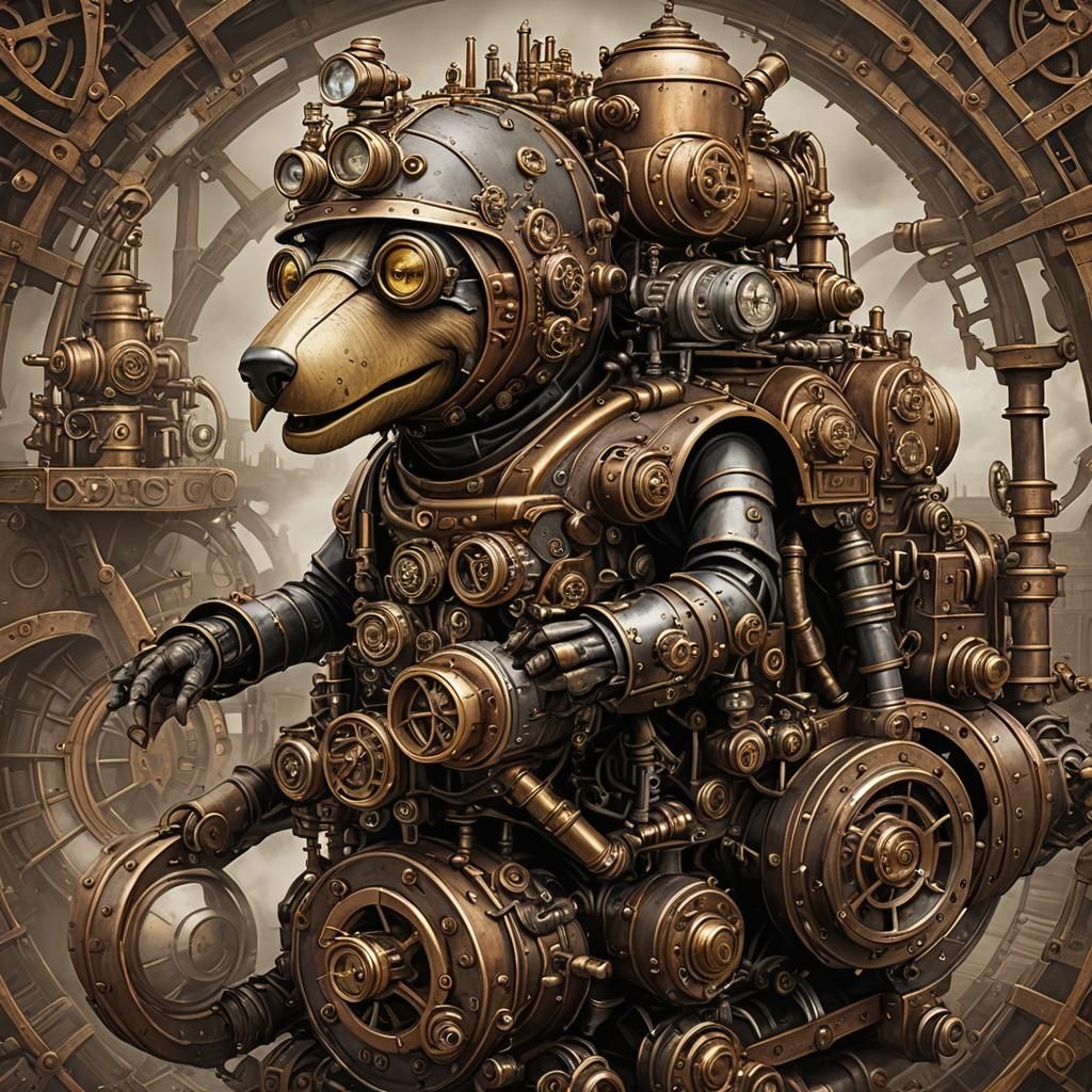 Steampunk Womble - AI Generated Artwork - NightCafe Creator