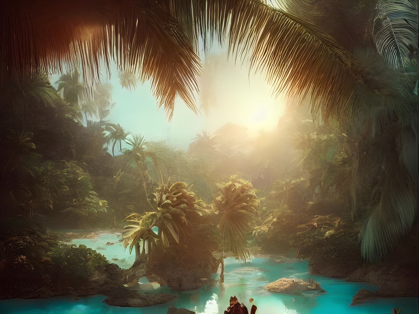 Oasis of life - AI Generated Artwork - NightCafe Creator