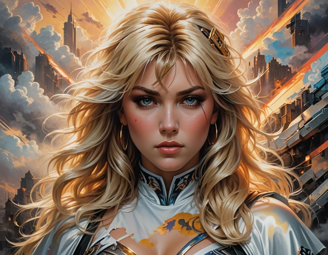 Iconic popstar and pinup girl Samantha Fox - AI Generated Artwork ...