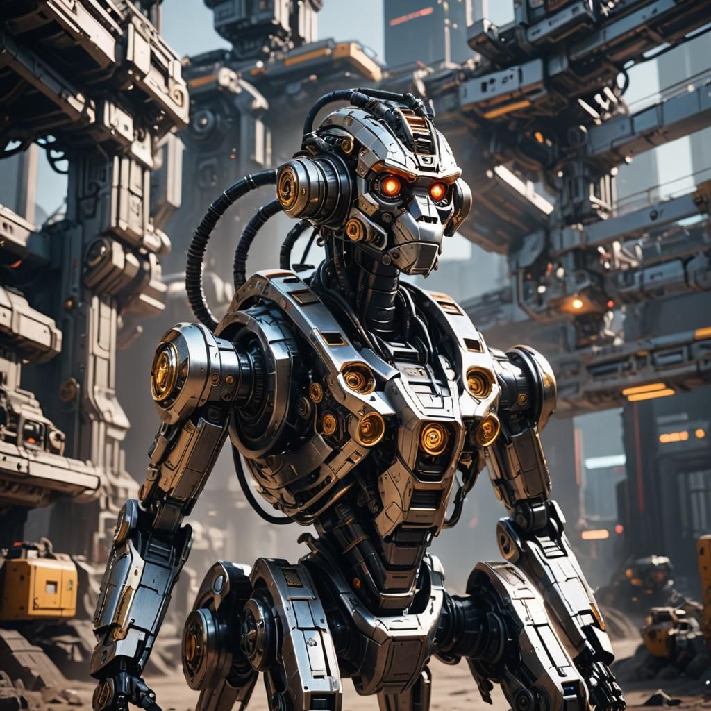 Robot monkey - AI Generated Artwork - NightCafe Creator